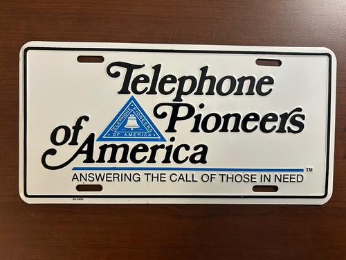 Vintage Telephone Pioneers Of America Booster License Plate | eBay
