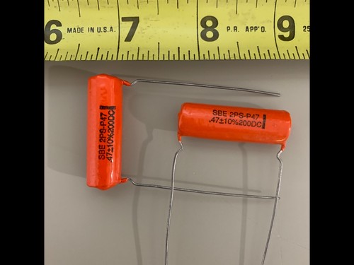 Lot of (2) NOS SBE Orange Drop Caps - .47uF 200V 10% - Audio Grade | eBay