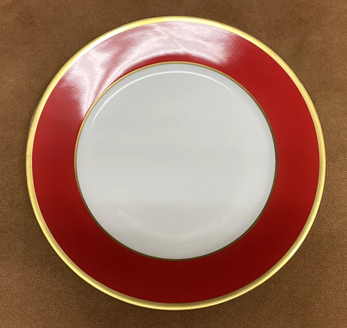Limoges Legle Red w/ Gold Trim 8 3/4 Inch Salad Plate | eBay