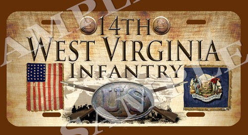 14th West Virginia Infantry American Civil War Themed vehicle license ...