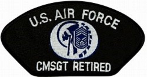 AIR FORCE CMSGT CHIEF MASTER SERGEANT RETIRED EMBROIDERED 5.5" PATCH | eBay