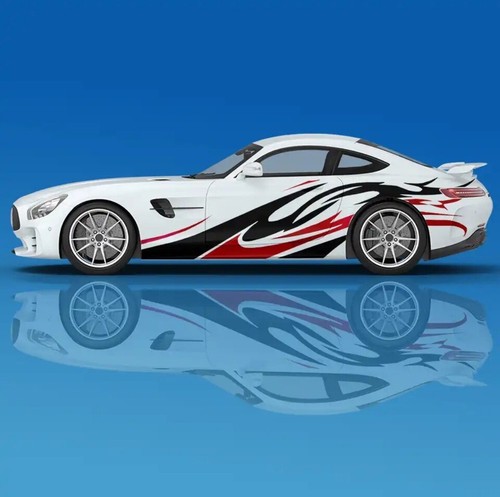 Flame Car Decals; Flame Racing Sport Livery Decal For Both Sides Of Car ...