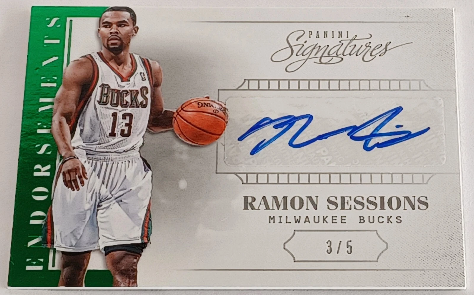 Ramon Sessions 2013 Panini Signatures #22 Endorsements - Green /5 Price ...