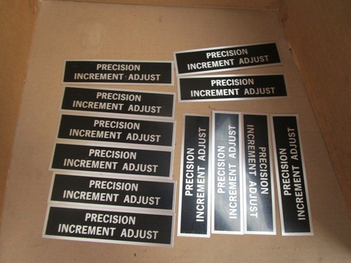 LOT OF 12 NO NAME 1-1/2" X 6" PRECISION INCREMENT ADJUST SAFETY SIGN ...