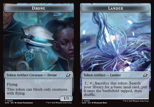 MTG Edge of Eternities TOKEN Drone #0003 Lander (((#0005))) PLAYSET 4X ...