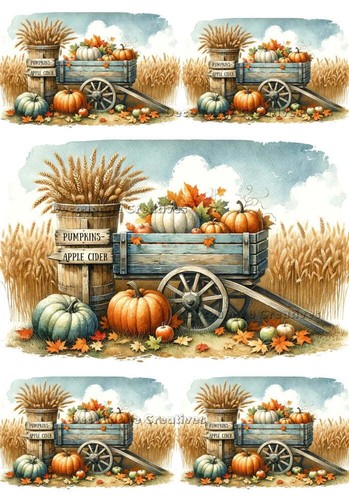 Pumpkin Harvest | A4 Rice Paper | Paper for Decoupage | Decoupage ...