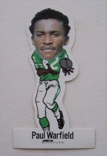 1972 NFLPA Vinyl Sticker Paul Warfield Dolphins MINT - | eBay