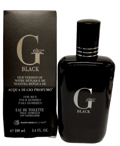 G Eau Black 3.4 Oz Cologne for Men EDT Spray Version of ACQUA Di Gio ...