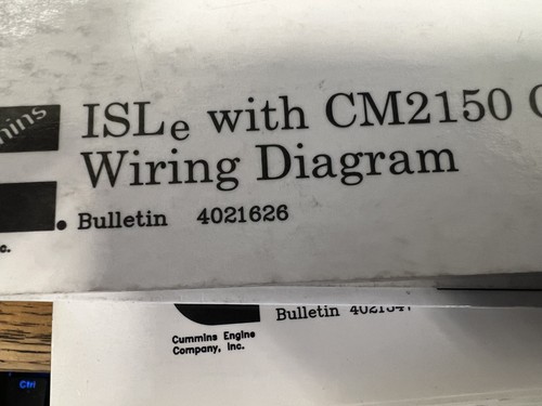 4021626 CUMMINS ISL CM2150 WIRING DIAGRAM | eBay