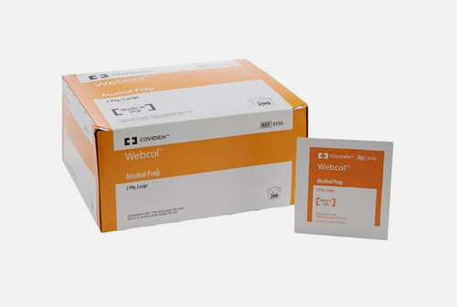Covidien Webcol Alcohol Prep Pad Sterile 200 per Box 5110 | eBay