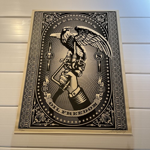 Shepard Fairey Operation Oil Freedom Black Signed Print 141/300 Obey ...