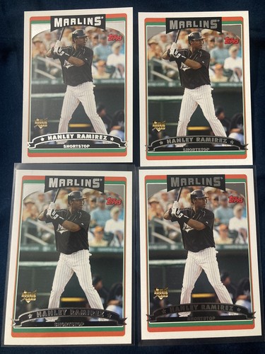 2006 Topps HANLEY RAMIREZ Rookie Card #620 RC Florida Marlins 4 Card ...