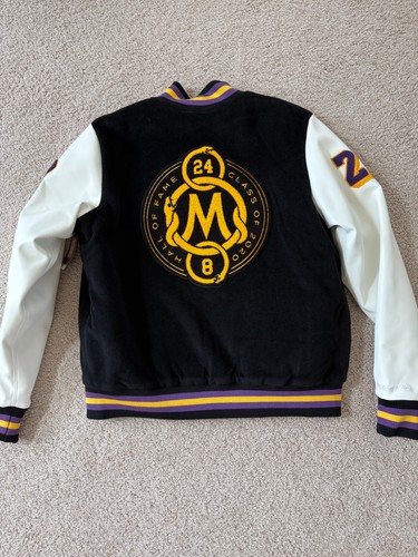 Mitchell & Ness Kobe Bryant Hall of Fame Black Mamba Varsity Jacket New ...