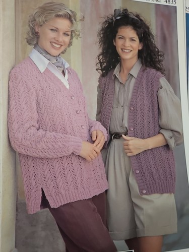 Hayfield Knitting Pattern 4835 Classic Terry DK Cardigan & Vest 32-46 ...