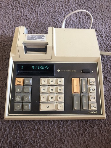 Texas Instruments Ti-5040 Electronic Adding Machine Calculator Vintage ...