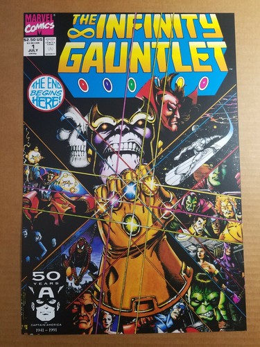 Infinity Gauntlet 1 Marvel Comics Poster by George Perez | eBay