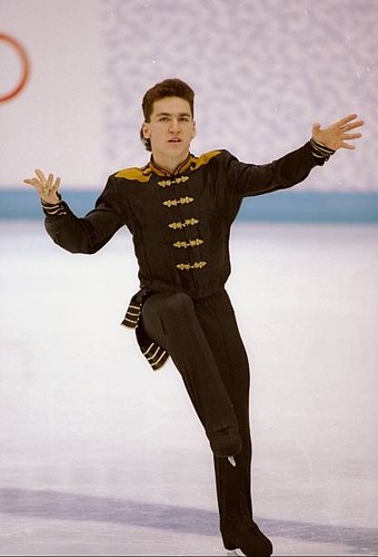 Elvis Stojko of Canada does routine MEN''S FREE PROGRAM Olympic Ga- Old ...