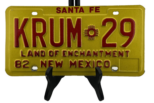 1982 Santa Fe New Mexico Yellow & Red License Plate Land Of Enchantment ...