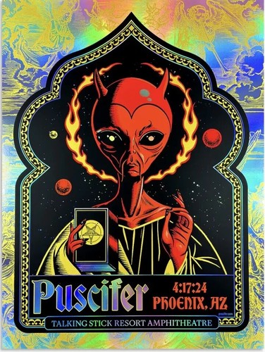 Puscifer Foil Poster 4/17/2024 Phoenix AZ Signed & Numbered #/20 A/E | eBay