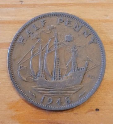 1937 Half Penny Coin King George VI British | Grelly UK