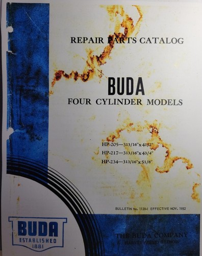 BUDA 4-cylinder Tractor Gasolin Engine HP-205 HP-217 HP-234 Parts ...