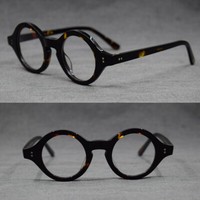 Vintage Fashion Small Round Designer Eyeglass Frames Acetate Full Rim ...