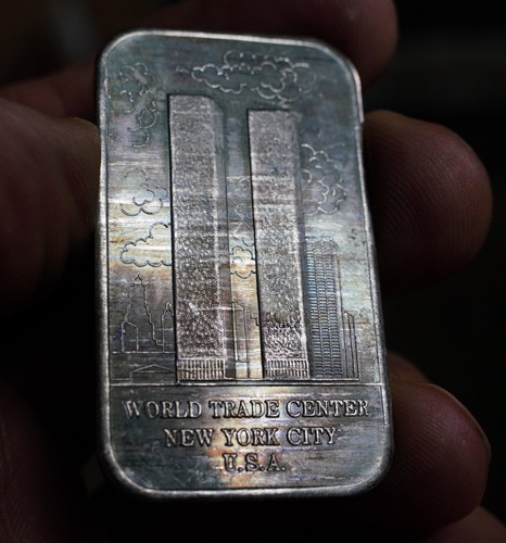 MTB World Trade Center New York City USA 1oz 999 FINE Silver bar C1826 ...