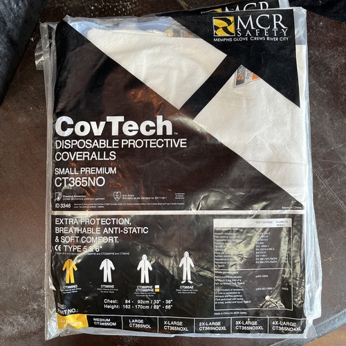 LOT Of 3 MCR Safety Disposable Protective Coveralls Liquid Resistance ...