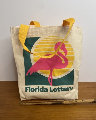 Florida Lottery Pink Flamingo Canvas Tote Bag | eBay