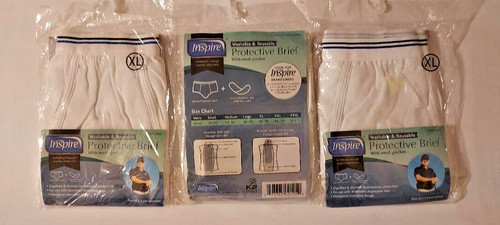 Lot of 3 Inspire Protective Brief with Mesh Pocket Mens * Size XL | eBay