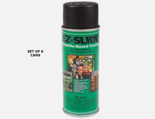 Set of 6 EZ Slide Graphite Aerosol Spray 12.80 oz Lubricating Paint ...