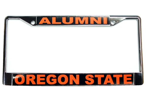 OREGON STATE License Plate Frame, Polished Chrome, ALUMNI/OREGON STATE ...