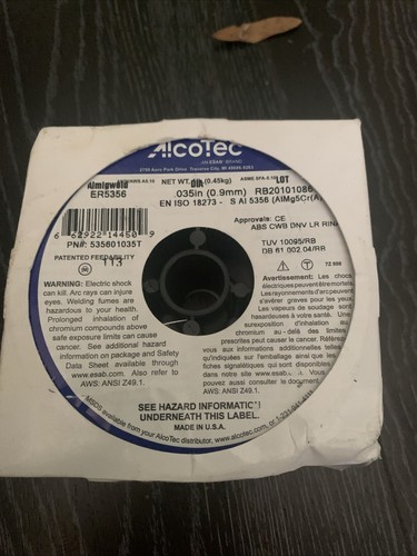 Aluminum Er5356 Welding Wire 1 Lb 035 In. Alcotec | eBay