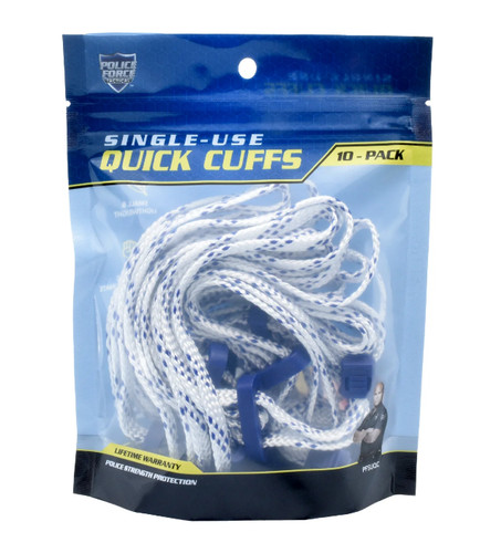 Quick Cuffs Police Force Single Use Pack of 10 Handcuff Restraint | eBay