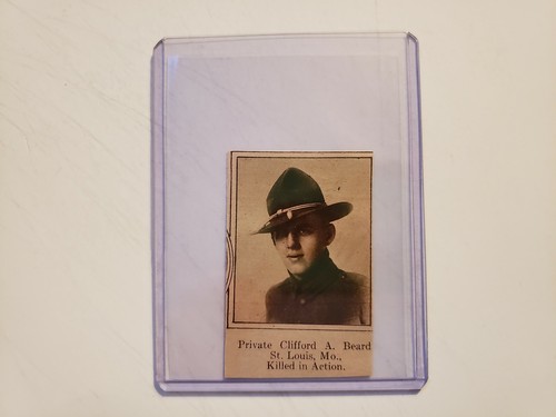 Private Clifford A. Beard St. Louis Missouri 1919 World War 1 WW1 Hero ...