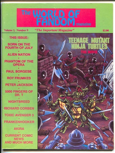 World Of Fandom #9 1990-Toxic Avengers III-TMNT movie info-Akira-G | eBay
