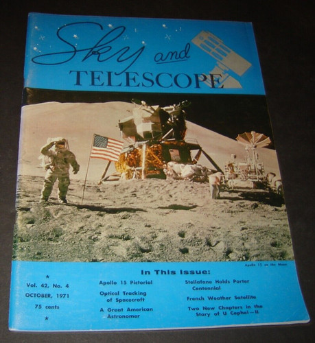Sky and Telescope Magazine October 1971 Astronomy Vintage -Moon Landing ...
