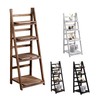 4 Tier Leaning Ladder Shelf Shelving Bookshelf Storage Organizer ...