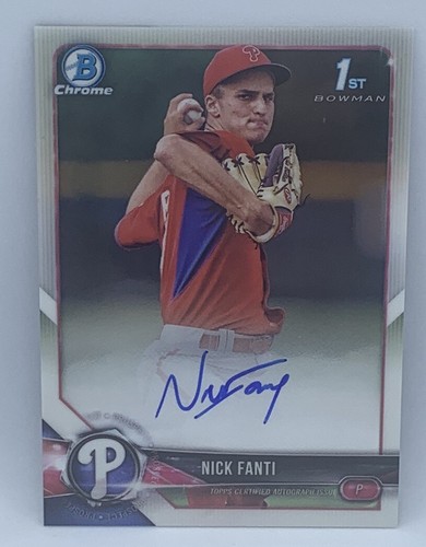 2018 1st Bowman Chrome Nick Fanti Phillies CPA-NF Auto | eBay