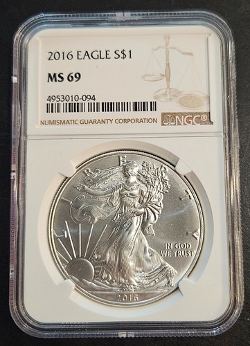 2016 American Silver Eagle $1 Dollar Coin One Troy Ounce 0.999 Fine NGC ...