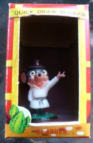 1961 MARX TV TINYKINS QUICK DRAW McGRAW BLABBER MINI FIGURE NEW IN BOX ...