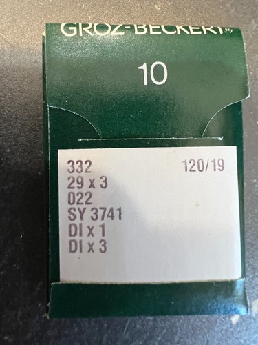 50 GROZ-BECKERT 29X3, 332, DIx3 SIZE #19 NEEDLES FOR Singer 29, 29-4 ...