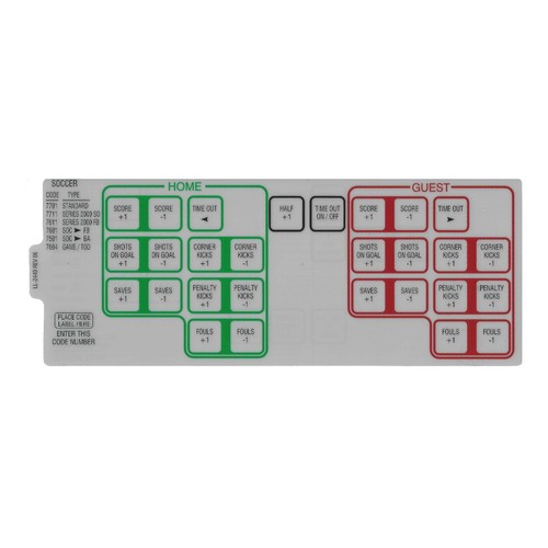 New Daktronics Sport Insert for Allsport 5000 Control Console - Soccer ...