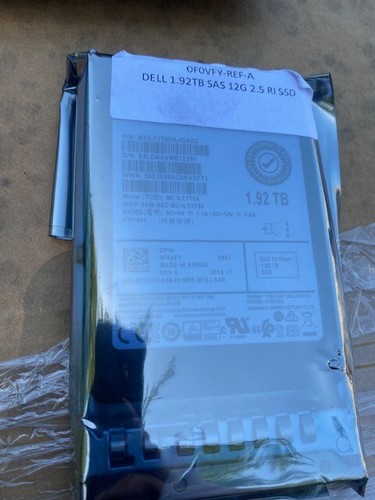 Dell F0VFY Samsung PM1643 MZILT1T9HAJQAD3 MZ-ILT1T9A 1.92TB 2.5in RI ...
