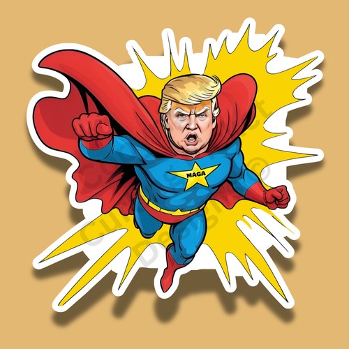 Pro Trump Superhero MAGA Election 2024 Vance 3" Vinyl Sticker | eBay