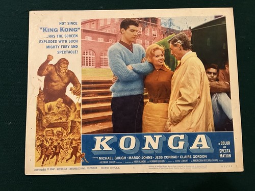 *KONGA (1961) Original Movie Lobby Card Michael Gough and Jess Conrad #4 | eBay
