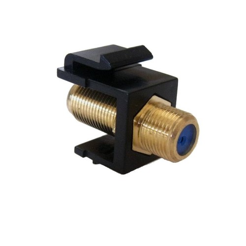 F-type Black Keystone Insert Module Jack Coax Cable Female Connector ...