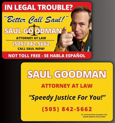 Better Call Saul Goodman Business Card Novelty Prop | eBay