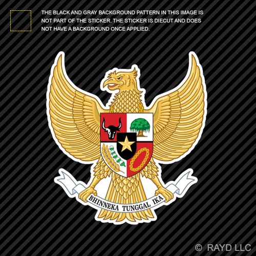 Indonesian National Emblem Sticker Decal Self Adhesive Vinyl Indonesia ...