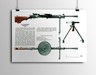 Soviet Russian Military Poster RPD Degtyaryov / RPK Kalashnikov Machine ...